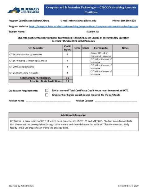 Fillable Online Cit Certificate Cisco Networking Associate Docx Fax Email Print PdfFiller