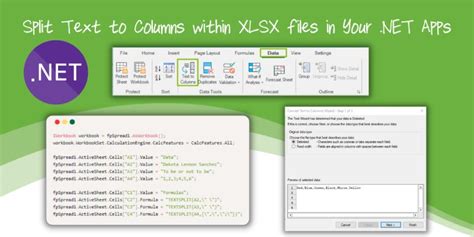 How To Split Text To Columns In Excel Xlsx Using C And Vbnet Spread