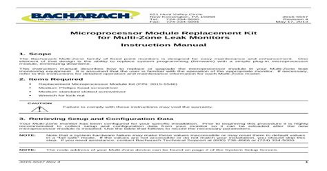Pdf Microprocessor Replacement Instructions Bacharach Dokumen Tips