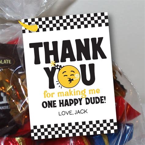 One Happy Dude Sticker Label Etsy