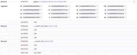 C Glibc Unable To Get Unwind Information For Certain Sections
