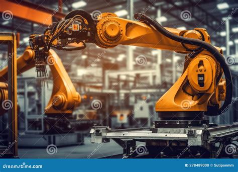 Robotic Arm Production Lines Modern Industrial Technology With Ai