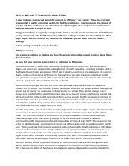 HS 2712 MY UNIT 7 LEARNING JOURNAL ENTRY Docx HS 2712 MY UNIT 7