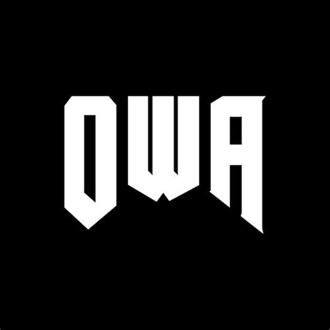 기술 회사 Owa의 글자 로고 디자인 Owa 로고 디자인 검은색과 색 컬러 조합 Owa 로그 Owa 터 Owa 디자인 Owa