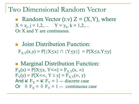 Ppt Random Vectors Powerpoint Presentation Free Download Id6599621