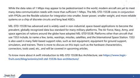 A Swift Introduction To Mil Std 1553b Bus Architecture Pptx