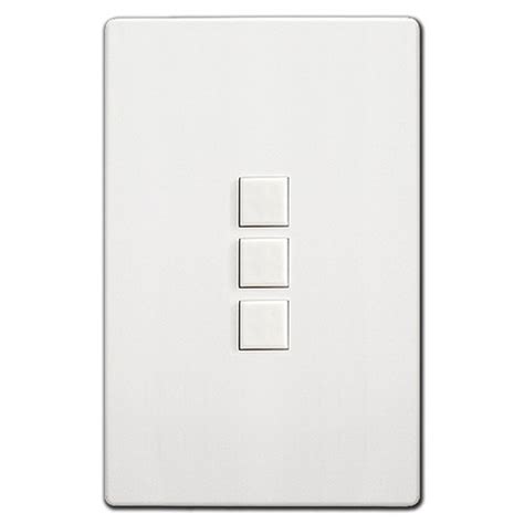 3 Switch Low Voltage Touchplate Mystique Controller White