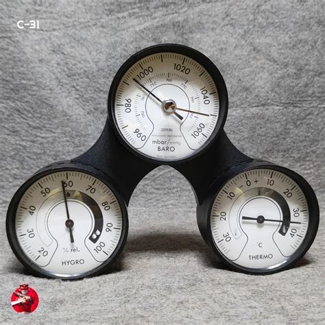 Vintage West Germany Huger Barometer Hygrometer Thermometer Hobbies