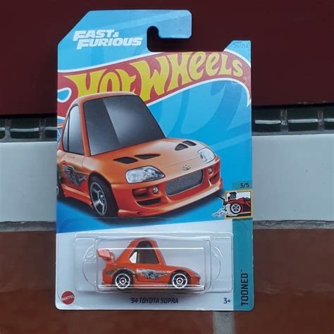 Jual DNY Hotwheels HW Tooned Toyota Supra 94 Orange Fast Furious