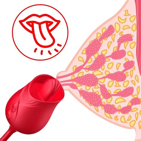 Update Model Roses Shape Sucker For Women Toy Tongues Quiet 10 Speed