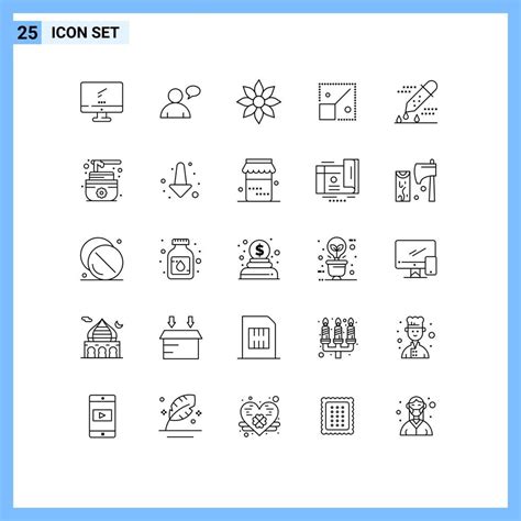 User Interface Pack Of 25 Basic Lines Of Chemical Test Design Amaryllis Resize Nature Editable