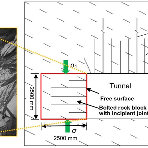 A Bolted Rock Block Containing Incipient Joints Download Scientific