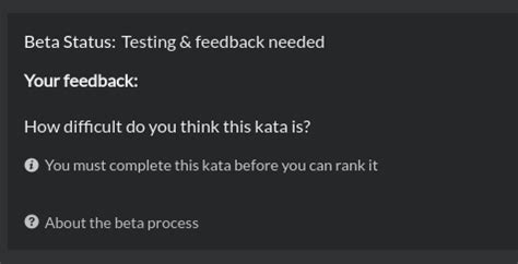 The Feedback Ui Is Visible For Not Completed Beta Katas Issue