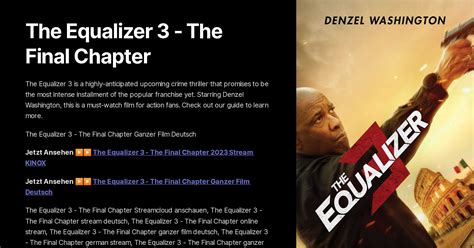 HD The Equalizer 3 The Final Chapter 2023 Stream KinoX Deutsch
