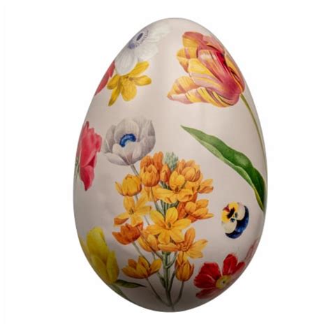 Fillable Tin Easter Egg With Scandi Design Empty Egg For Easter Egg