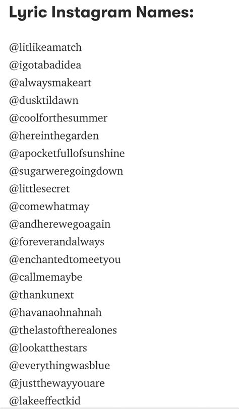 Instagram Username Ideas 🦄🦄🦄 Usernames For Instagram Name For