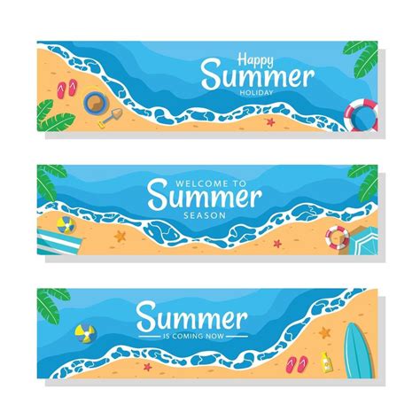 Summer Banner Vector Art Icons And Graphics For Free Download