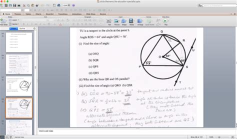 Massive Gcse Circle Theorems Ppt Over 100 Slides 200 Questions With