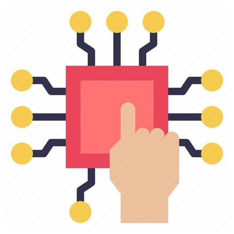 Chip Hand Processor Icon Download On Iconfinder Technology Icon Custom Icons Icon