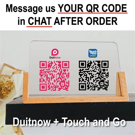 Ewallet QR Code Stand QR Pay Stand DuitNow TouchNgo QrPay Maybank Duitnow MAE Grabpay Boost Bank