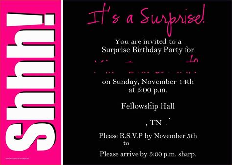 Free Printable Surprise Party Invitation Templates Of Surprise Party