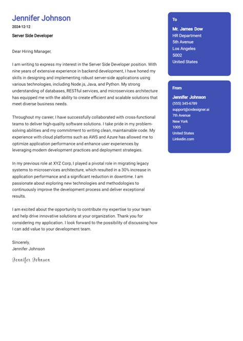 11 Php Developer Cover Letter Examples And Templates For 2025 Resumedesign Ai