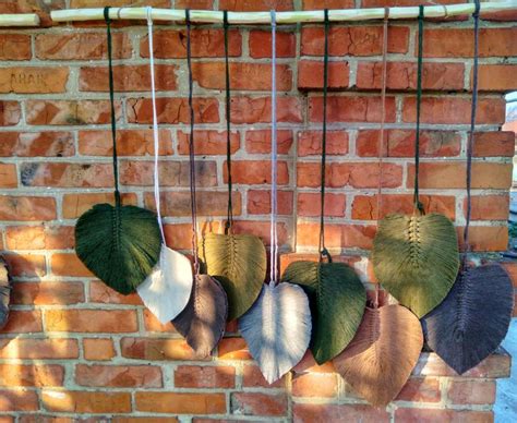 Пано макраме листя піря декор подарунок — ціна 2500 грн у каталозі Панно Купити товари для