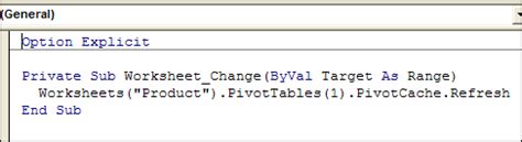 Excel Pivot Table Refresh Automatically With Macros Excel Pivot Tables