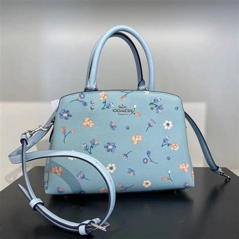 New Coach Mini Lillie Carryall With Floral Print Womens Fashion