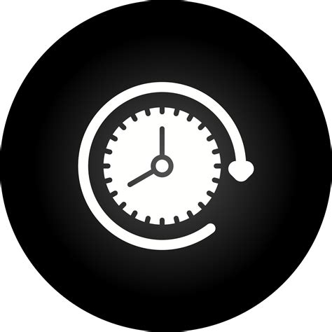 Clock With Arrow Vector Icon 27914935 Vector Art At Vecteezy