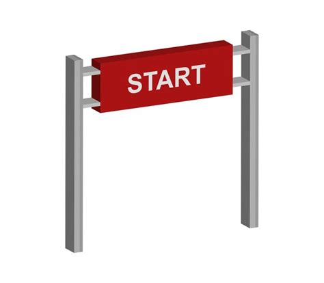 Premium Vector Start Sign