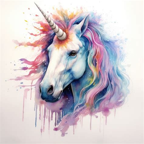 Unicorn Unicorn Watercolor Illustration Magical Unicorn Unicorn T