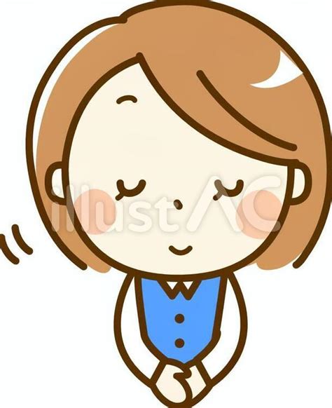 免费矢量 鞠躬的女人的插图