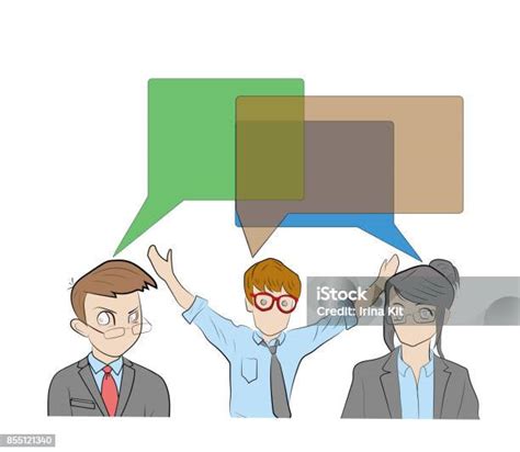 사람들의 그룹 브레인 스토밍 거품 벡터 일러스트 레이 션과 다른 개념을 생각 개념에 대한 스톡 벡터 아트 및 기타 이미지