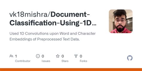 Github Vk18mishradocument Classification Using 1d Convolutions Used