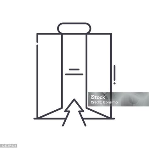 逃離您的舒適圖示線性隔離插圖細線向量網頁設計符號輪廓概念符號與可編輯的描邊在白色背景向量圖形及更多方向圖片 方向 一組物體 信心