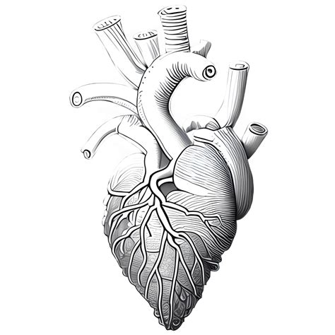 Human Heart Line Art Digital Graphic · Creative Fabrica
