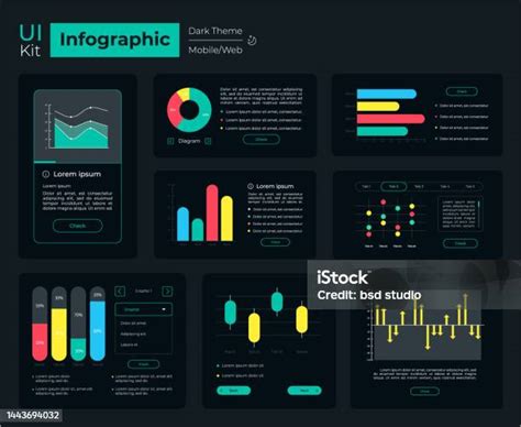 Infographic Tools Ui Elements Kit向量圖形及更多website Wireframe圖片 Website