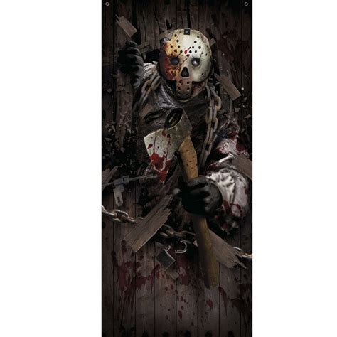 Scoprite Decorazione Per Porta Jason Voorhees Per Halloween Spedizione