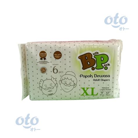 Jual Bp Adult Diaper Popok Dewasa Model Perekat Ukuran Xl Isi 6 Pcs