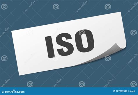 Iso Sticker Iso Square Isolated Sign Stock Vector Illustration Of