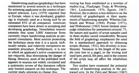 Predicting Sales Success Through Handwriting Analysis An Evaluation Of The Effects Of Training