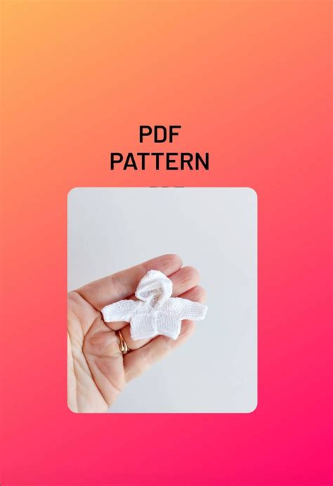 Miniature Hooded Jacket Knitting Pattern Perfect For Dollhouse Nursery 1 12th Scale Etsy