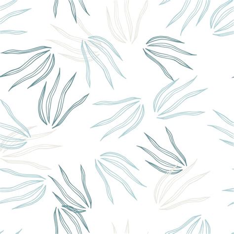Premium Vector Modern Doodle Grasss Seamless Pattern Isolated On