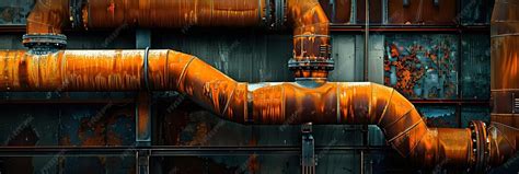 Massive Steel Pipes At An Industrial Site Premium Ai Generated Image