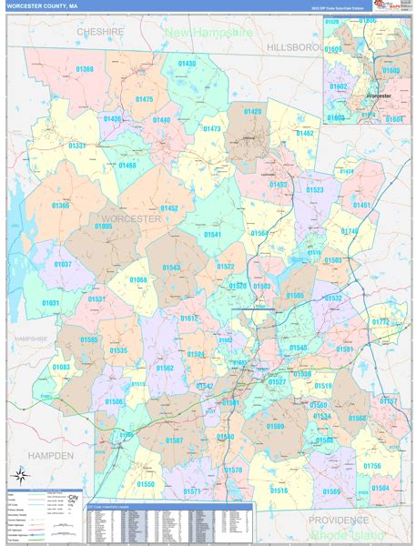 Worcester County Zip Code Map United States Map