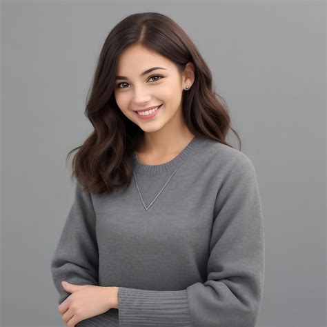Premium Ai Image Playful Young Woman Looking Generated By Ai