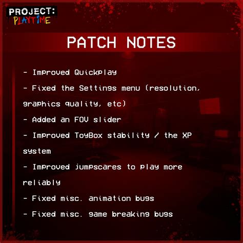 Project Playtime On Twitter A New Patch Is Live The Highlight Is