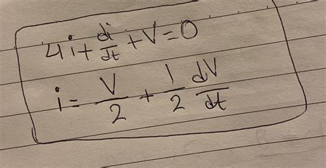 Solved 4i Didt V 0i V2 12dvdt ﻿how To Slove This Eqution