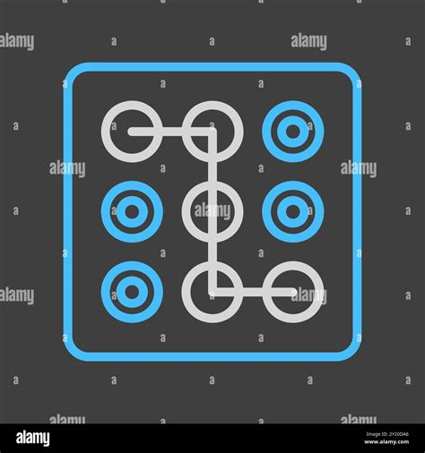 Lock Pattern Vector On Dark Background Icon Hand Entering Smartphone